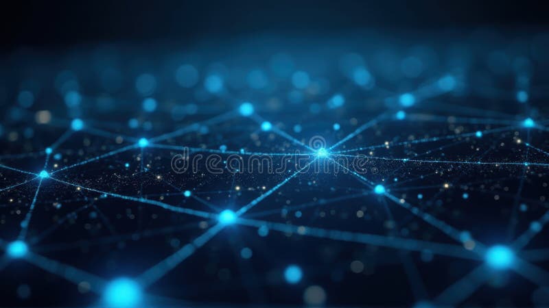 Abstract Blue Network Background. Stock Illustration - Illustration of ...
