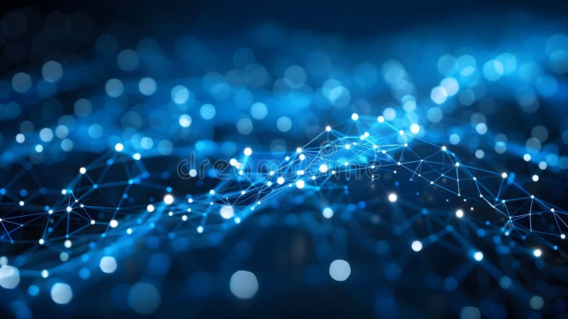 Abstract Blue Network Background Illustration Stock Illustration ...