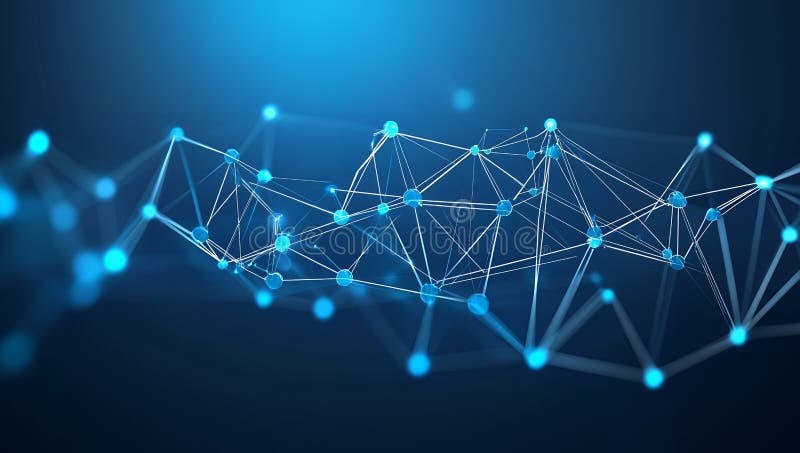 Abstract Blue Network Connection Stock Illustration - Illustration of ...