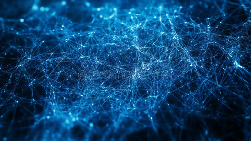 Abstract Blue Network Connection Background Stock Illustration ...