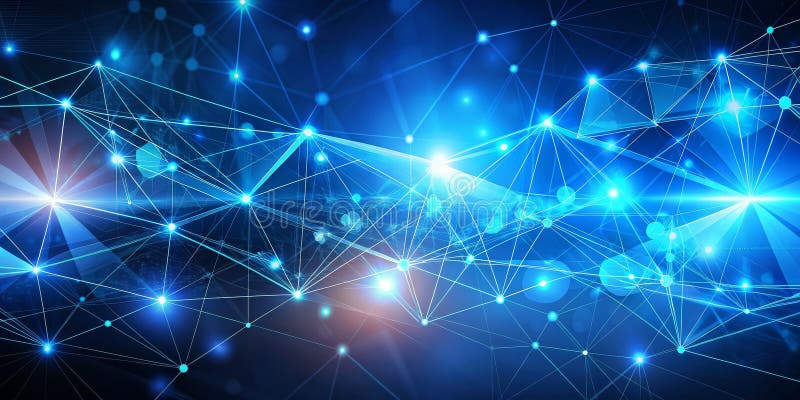 Abstract Blue Network - a Futuristic Perspective of Interconnectedness ...