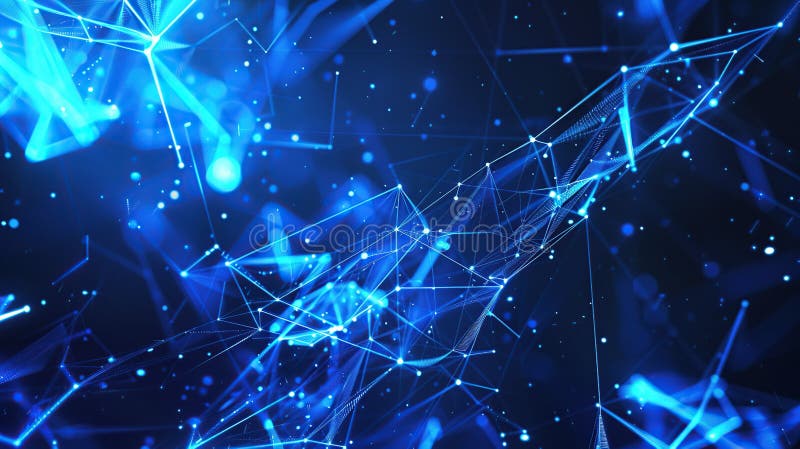 Abstract Blue Network stock illustration. Illustration of artificial ...