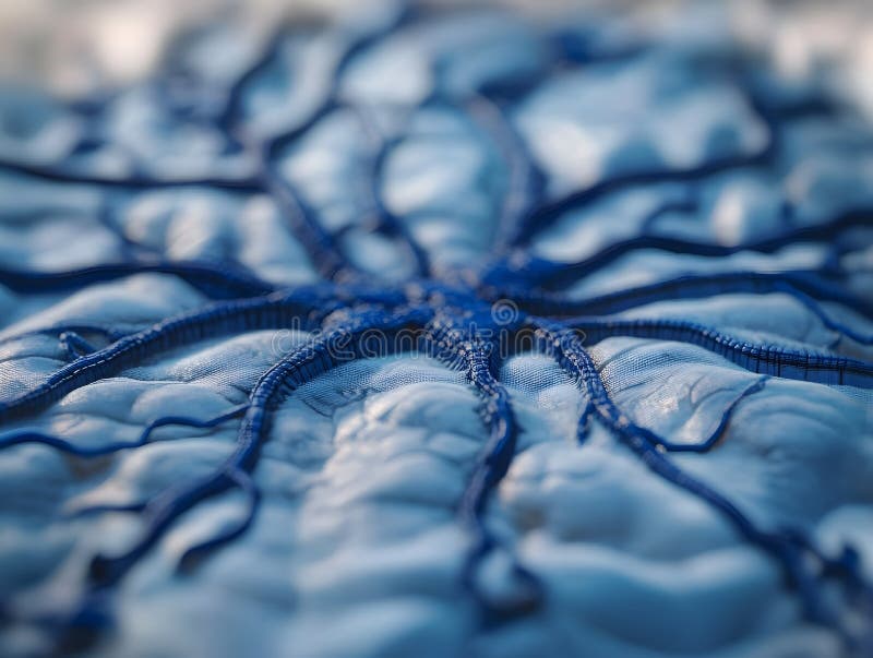 Abstract Blue Neural Network Structure 3D Render Stock Photo Stock ...