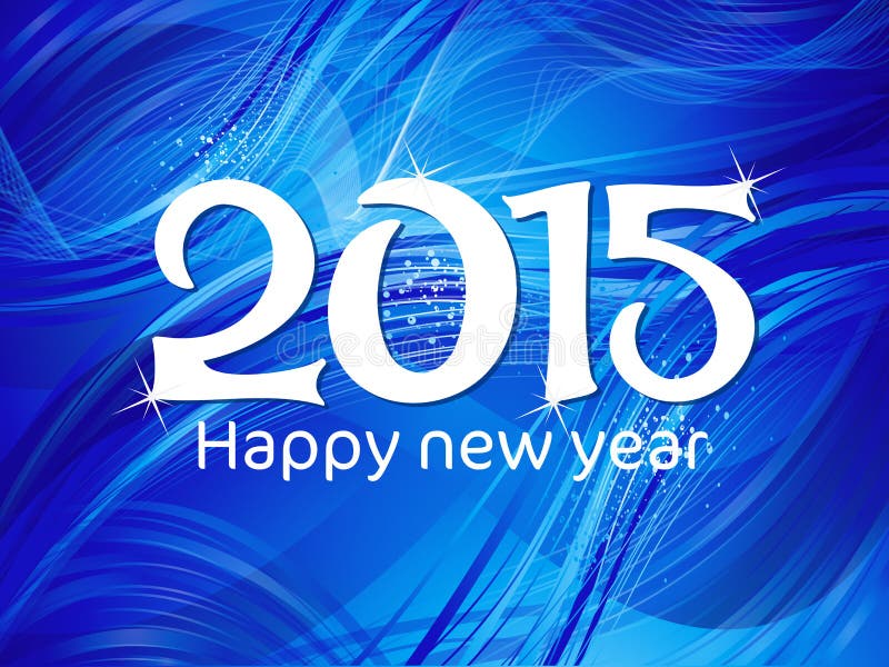 Abstract Blue New Year Text Stock Vector - Illustration of blue ...
