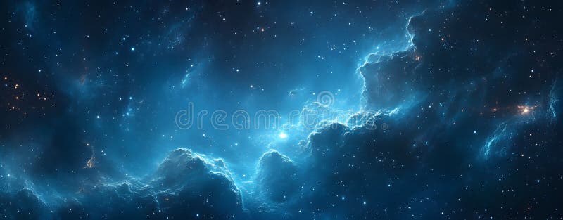 Abstract Blue Night Sky Texture with Grainy Gradient Stock Illustration ...