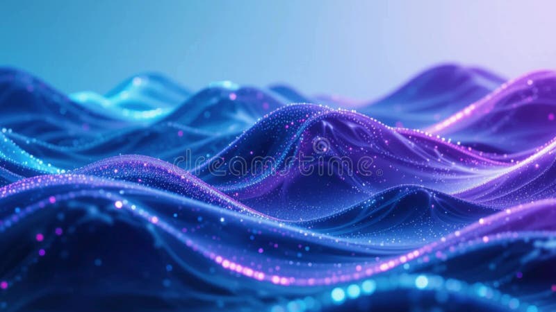 Abstract Blue, Nil and Purple Waves Stock Video - Video of background ...