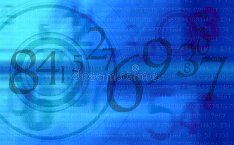 Abstract Blue Numbers Background Stock Illustration - Illustration of ...