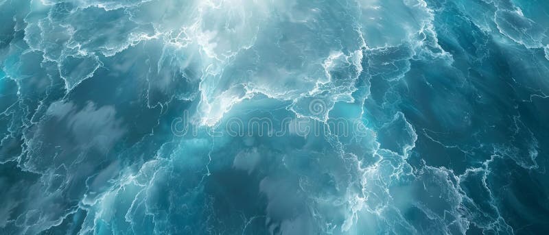 Abstract Blue Ocean Water Surface, Sea Background Stock Illustration ...