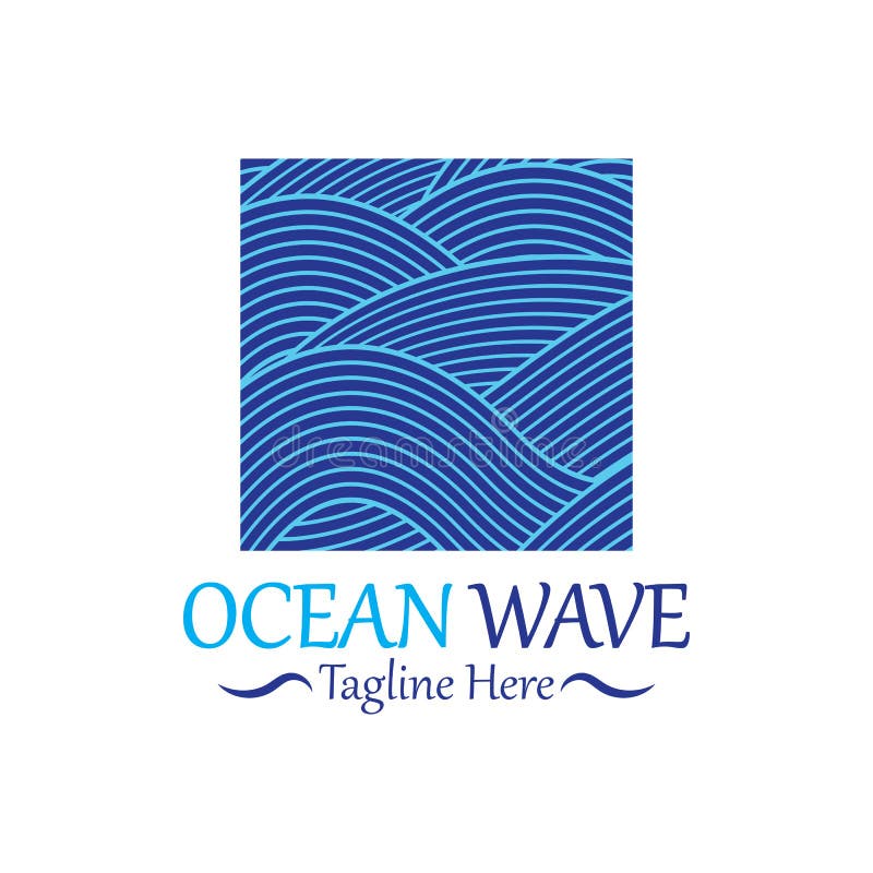 Abstract Blue Ocean Wave in Asian Style. Vector Illustration Stock ...