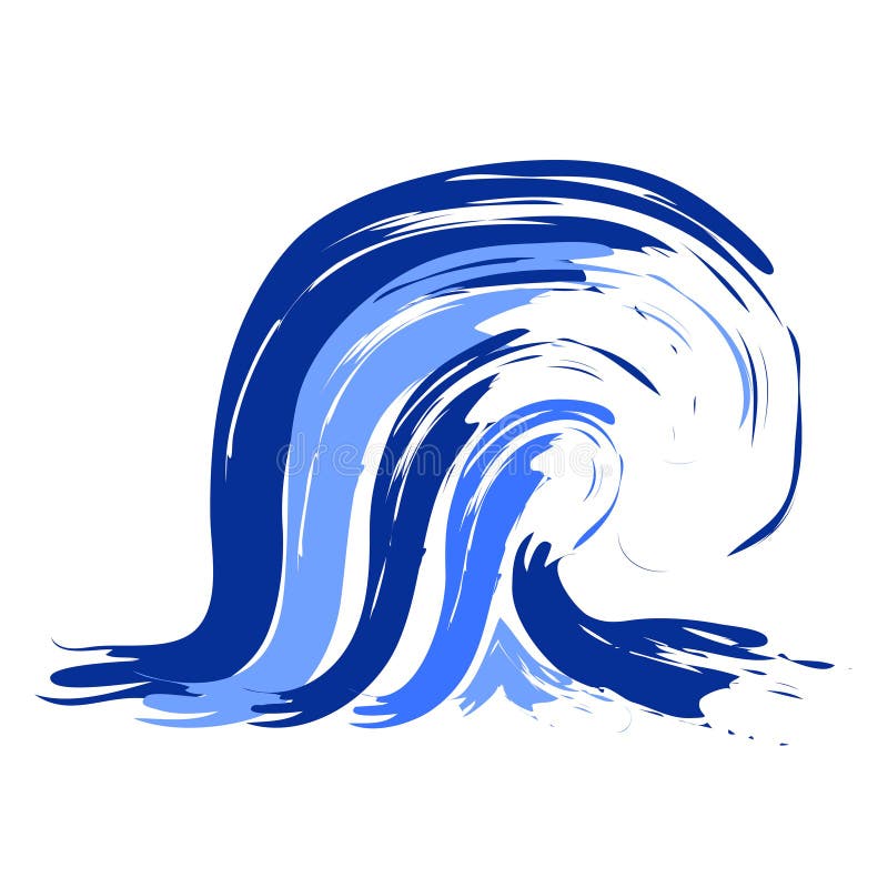 Blue wave icons stock vector. Illustration of drawing - 25132803