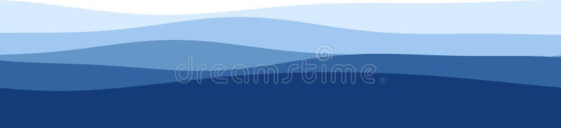 Abstract Blue Ocean Waves Background in Various Shades Stock Vector ...