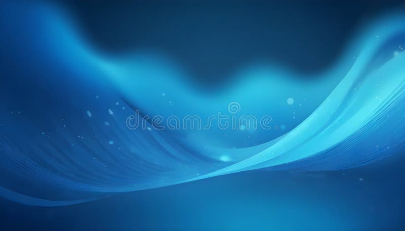 Abstract Blue Ocean Waves in Motion. Generative AI Stock Illustration ...