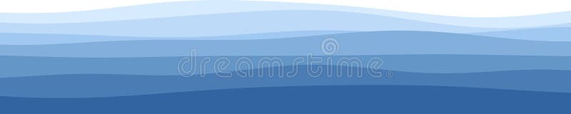 Abstract Blue Ocean Waves Pattern in Gradient Hues Stock Vector ...