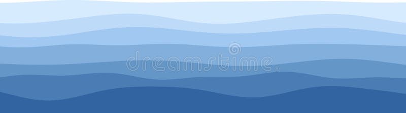 Abstract Blue Ocean Waves Pattern in Gradient Tones Stock Vector ...