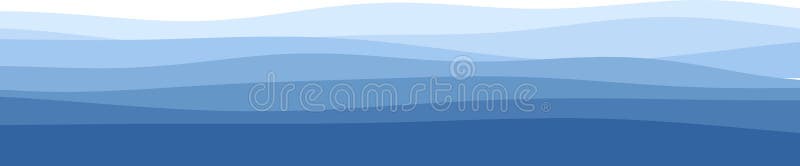 Abstract Blue Ocean Waves Pattern with Layered Design and Gradient ...