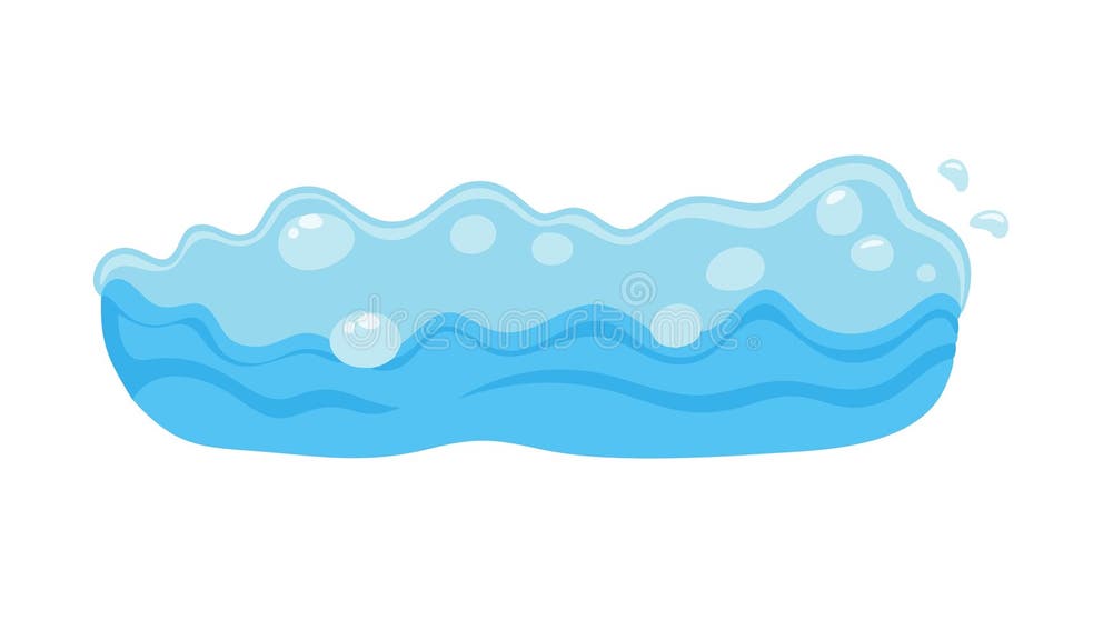 Abstract Blue Ocean Waves Rippling Liquid Icon, Vector Design ...