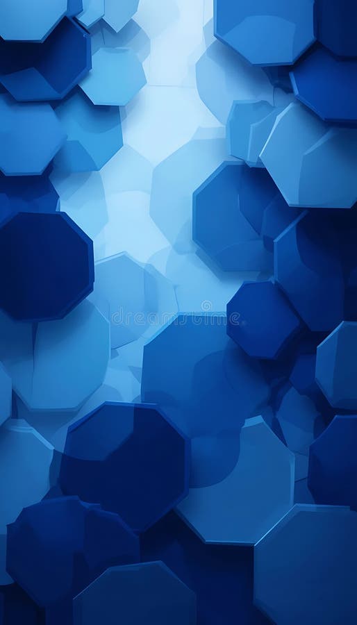 Abstract Blue Octagon Pattern Background with Geometric Shapes and ...