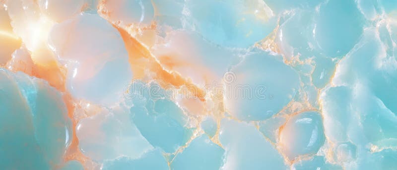Abstract Blue Onyx Marble Background with a Clear Center and Cool Tones ...