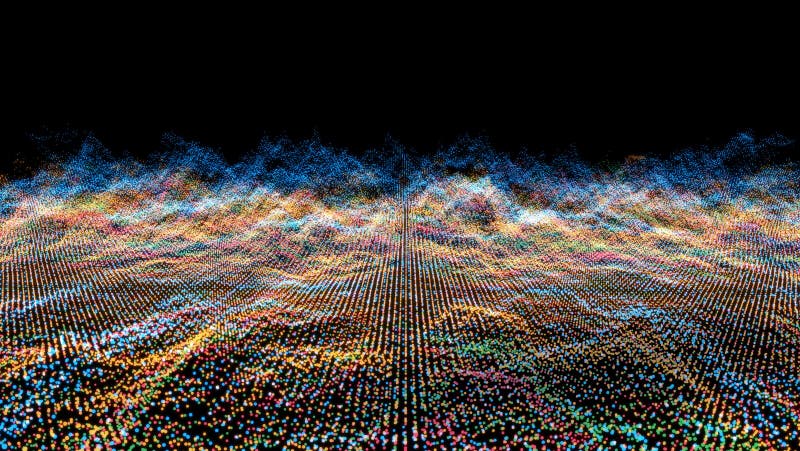 Abstract Blue Orange Aqua Red White Visualization Sharp Waveform ...