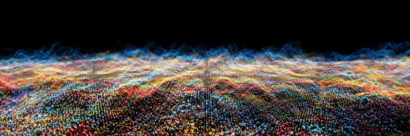 Visualization Sharp Waveform Technology Digital Thiusand Element Dot ...