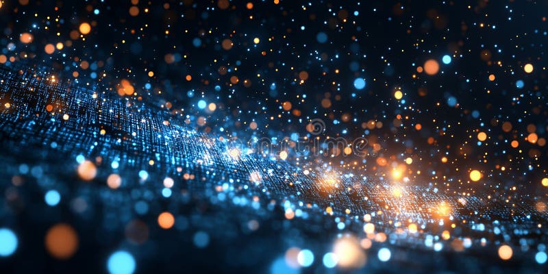 Abstract Blue and Orange Bokeh Background Stock Illustration - Illustration of abstract, bokeh ...