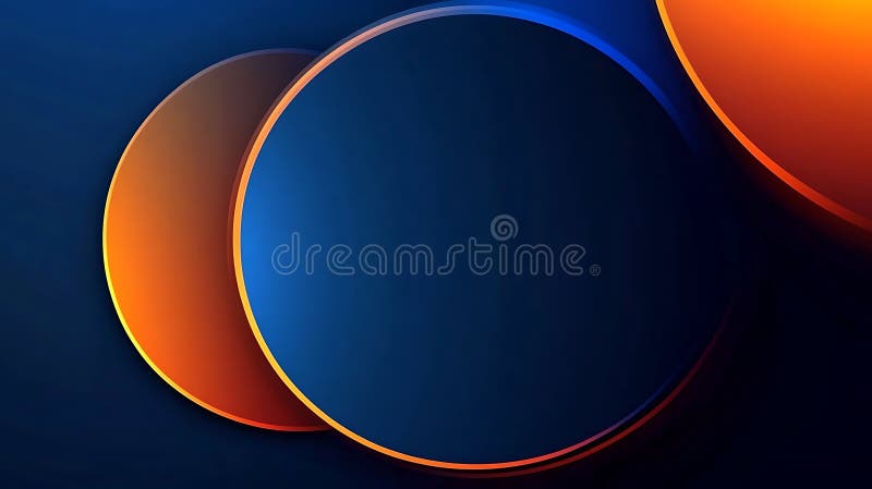 Abstract Blue and Orange Circular Design Stock Image - Image of ...