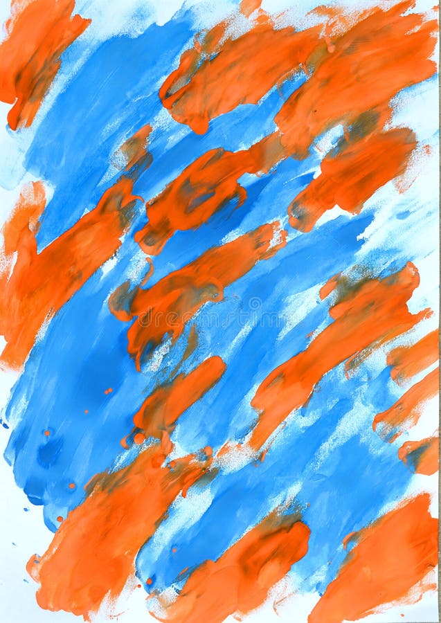 Abstract Blue and Orange Color on Paper Stock Illustration ... Abstract Blue and Orange Color on Paper Stock Illustration ...