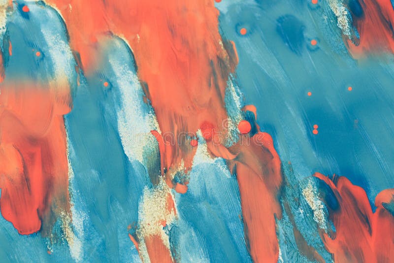 Abstract Blue and Orange Color on Paper Stock Image - Image of blue ...