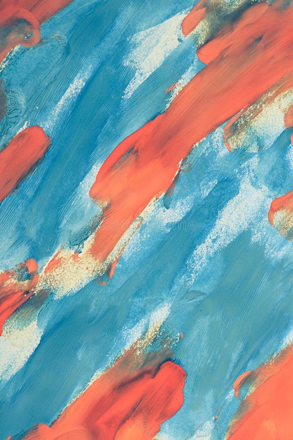 Abstract Blue and Orange Color on Paper Stock Image - Image of colour ...