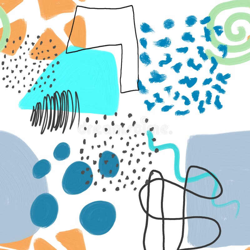 Abstract Blue and Orange Fluid Shape Liquid Gradient Geometric Modern ...