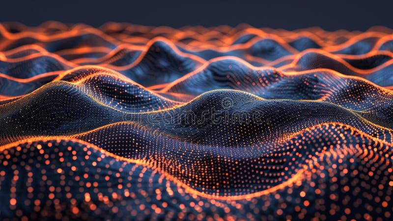 Abstract Blue and Orange Light Path Conveying Technology and ...