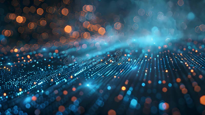 Abstract Blue and Orange Lightscape Stock Video - Video of background ...