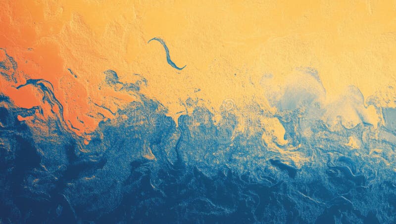 Abstract Blue Orange Marble Texture Background Design Digital Art ...