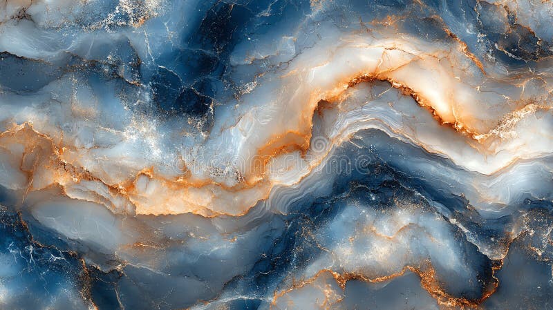 Abstract Blue and Orange Marble Texture Background for Design Projects ...