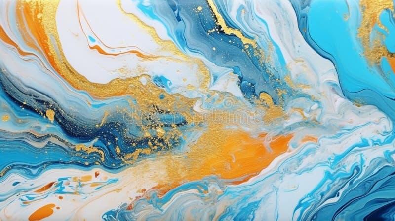 Abstract Blue and Orange Marble Texture for Wall Background or Tiles ...