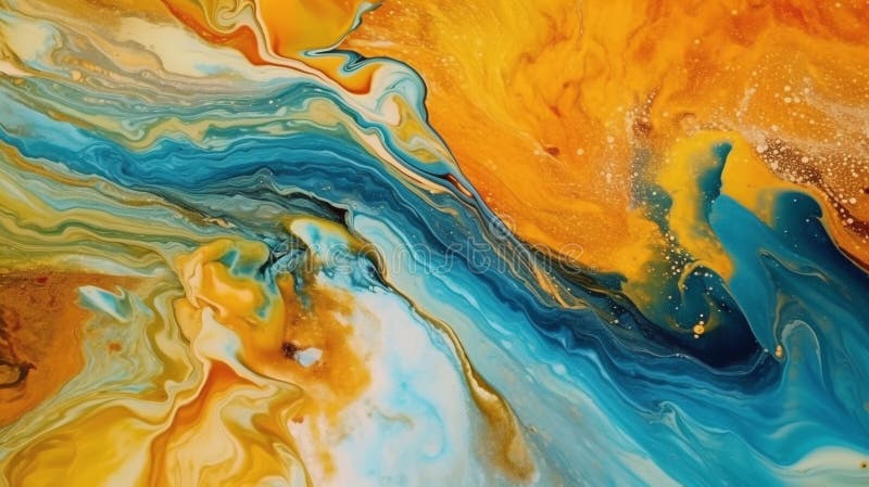 Abstract Blue and Orange Marble Texture for Wall Background or Tiles ...