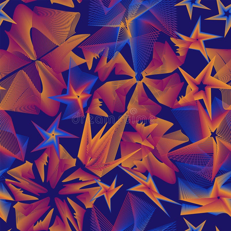 Abstract Blue-orange Pattern without Background Stock Illustration ...