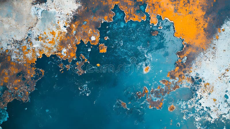 Abstract Blue Orange Rust Metal Texture Stock Illustration ...