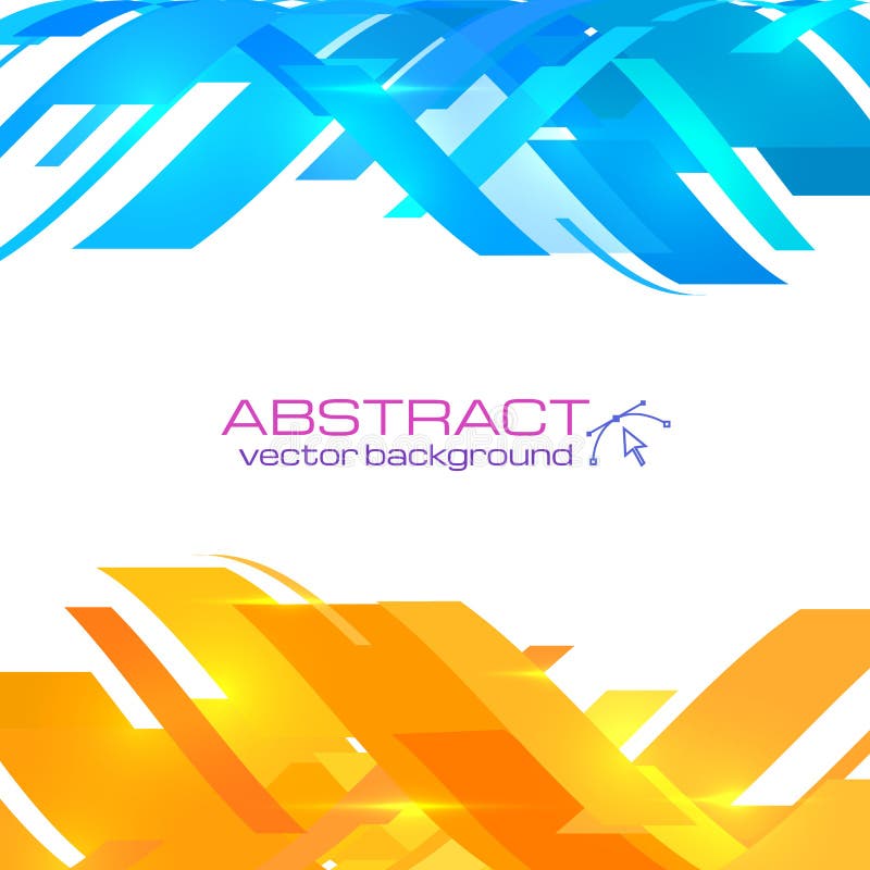 Abstract Blue and Orange Vector Background Stock Vector - Illustration ...