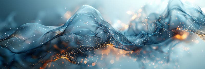 Abstract Blue and Orange Wave Stock Illustration - Illustration of ...