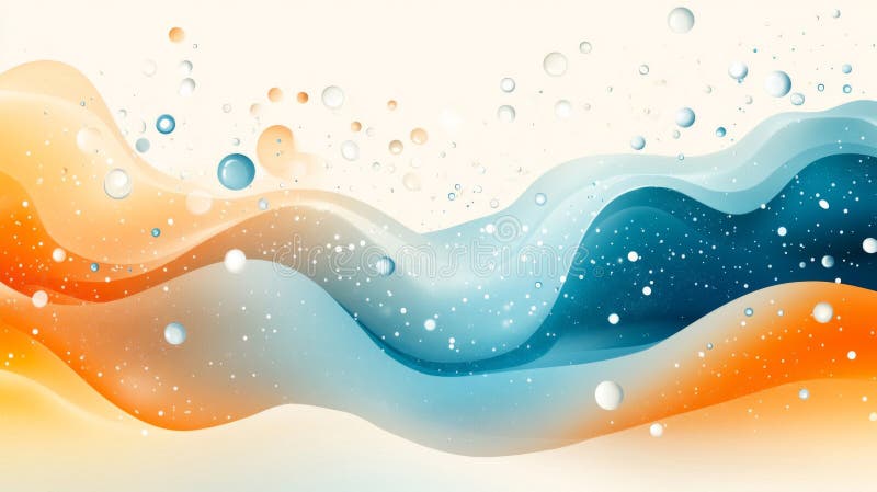 Abstract Blue and Orange Wave Background Stock Illustration - Illustration of whirlpool, wave ...