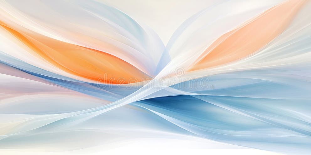 Abstract Blue and Orange Wave Background with Smooth Gradient Stock ...