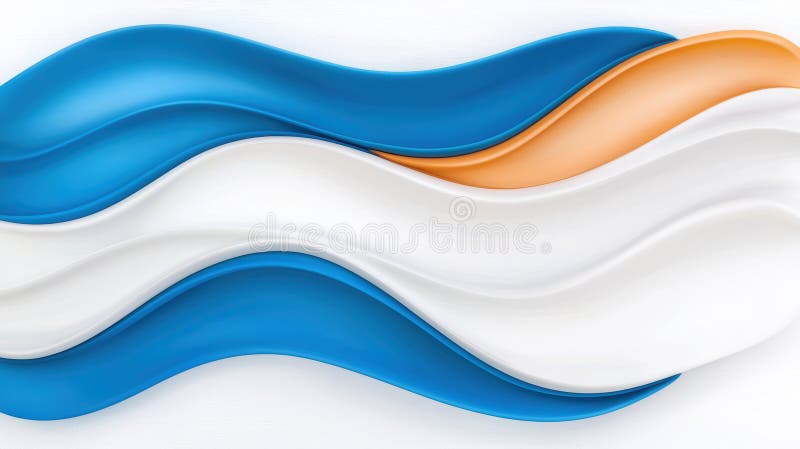 Abstract Blue and Orange Wave Pattern Stock Illustration - Illustration ...