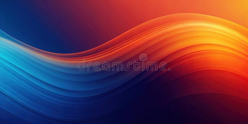 Abstract Blue and Orange Wave Pattern Background Design. Generative AI ...