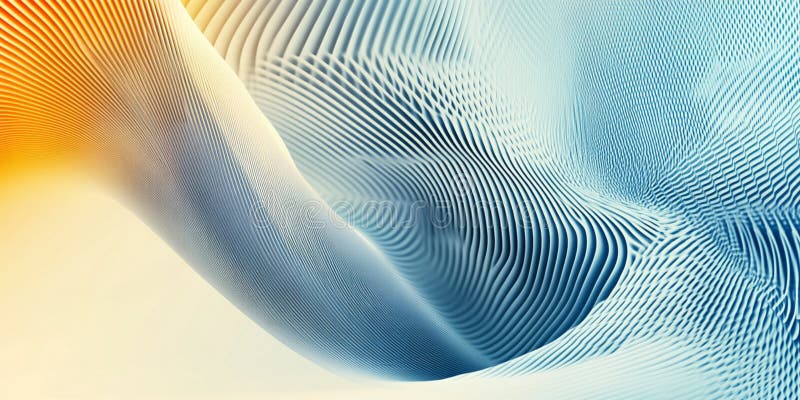 Abstract Blue Orange Wave Pattern Digital Art Background Texture Design ...