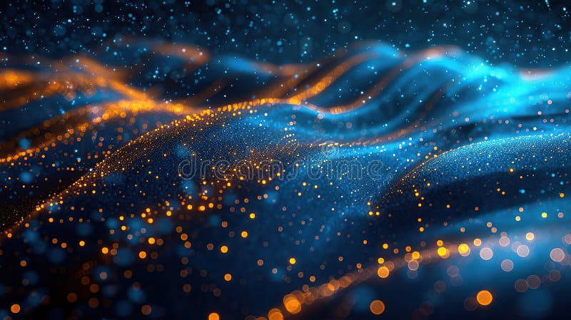 Abstract Blue and Orange Waves Stock Illustration - Illustration of ...