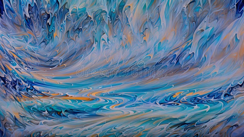 Abstract Blue Paint Patterns Create a Captivating and Mesmerizing ...