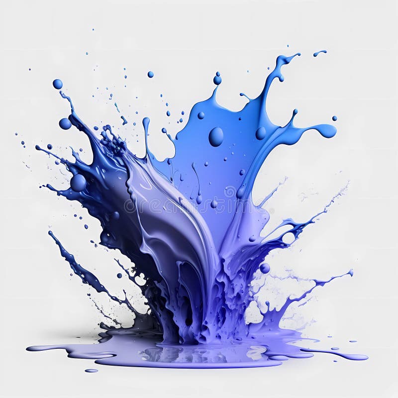 Abstract Blue Paint Splash in Motion for Art Design Stock Illustration ...