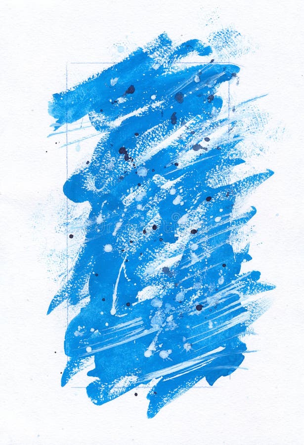 Abstract Blue Painting Background Stock Illustration - Illustration of ...