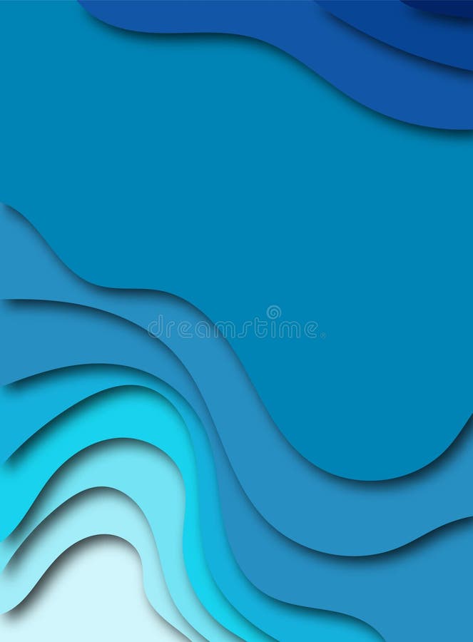 Abstract Blue Paper Layer Cut Background Stock Vector - Illustration of ...